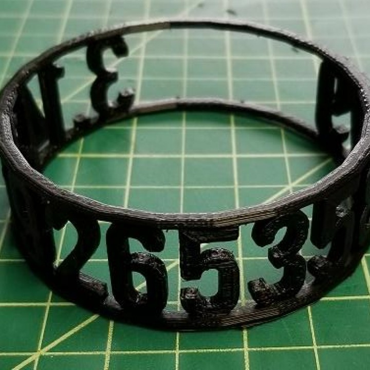3D Printable pi ring by amanda