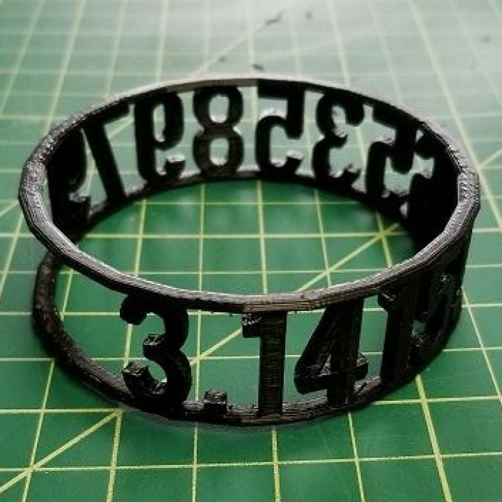 3D Printable pi ring by amanda