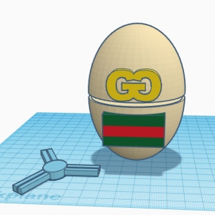 3D Printable Gucci egg with spinner. by Connor Simonson