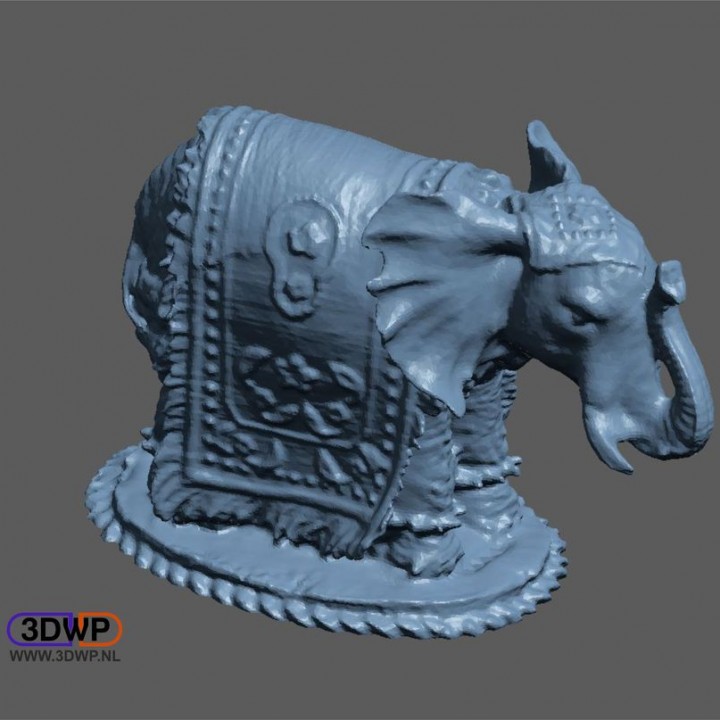 3D Printable Elephant Sculpture 3D Scan by 3DWP