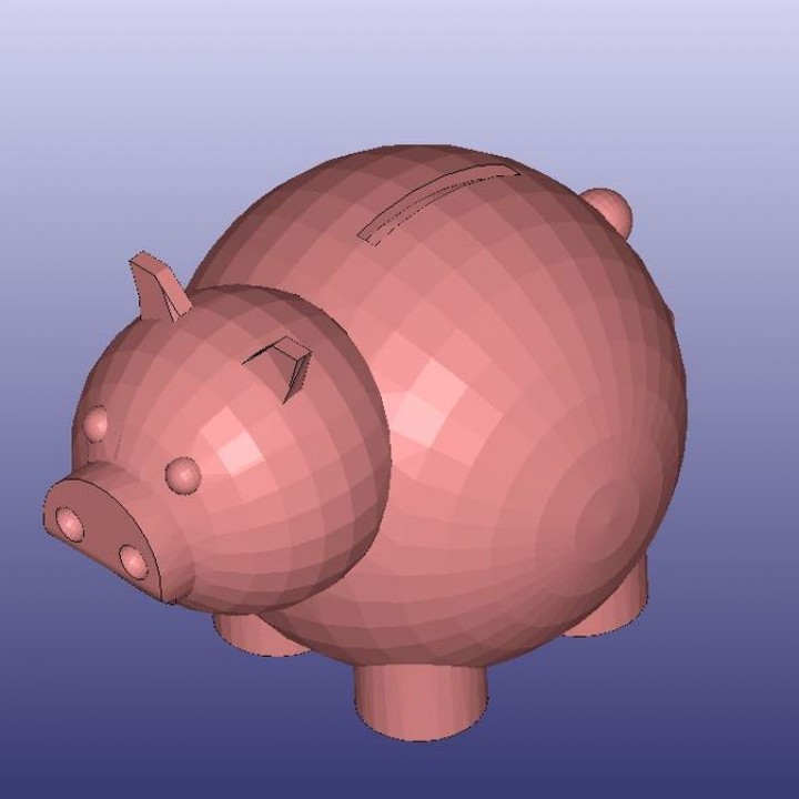 3D Printable Piggy Bank by 3DWP