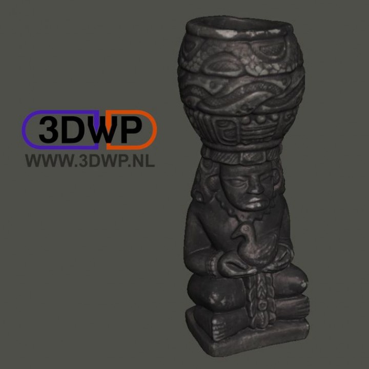 3D Printable Aztec Sculpture (Statue 3D Scan) by 3DWP