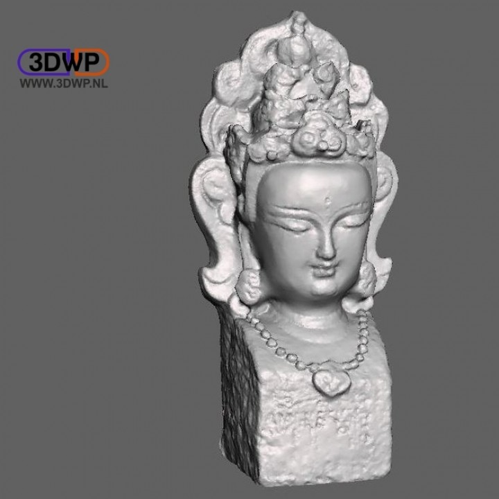 3D Printable Buddha Bust (Statue 3D Scan) by 3DWP