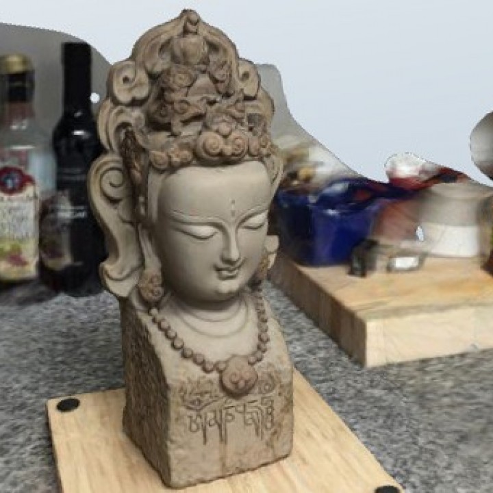 3D Printable Buddha Bust (Statue 3D Scan) by 3DWP