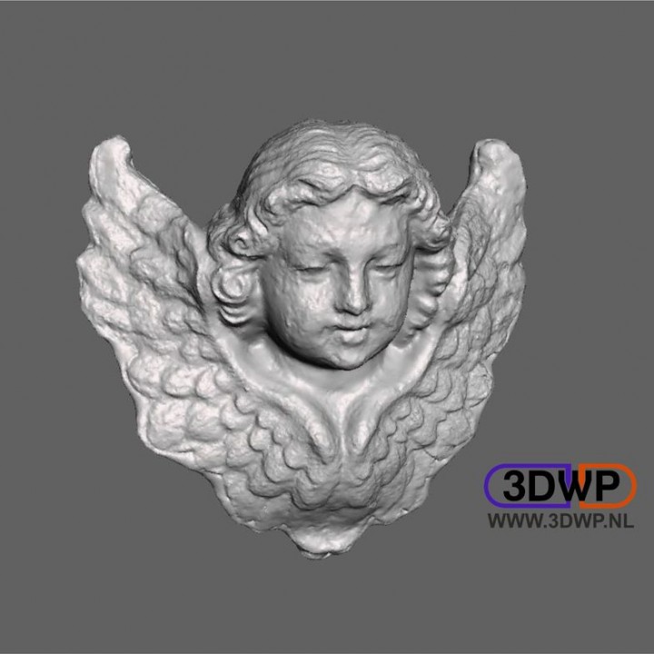 3D Printable Angel Sculpture Wall Hanger by 3DWP