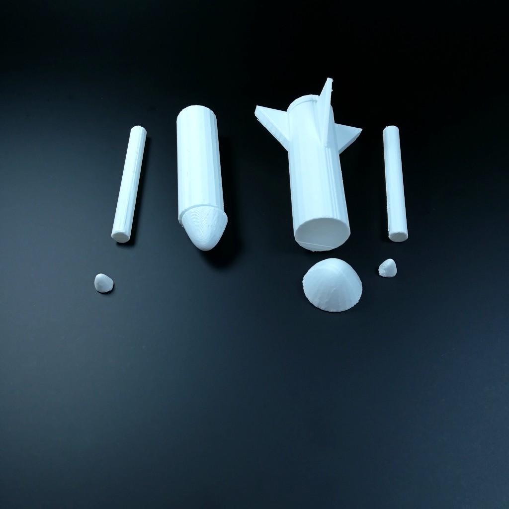 3D Printable rocket ship by nathan huber