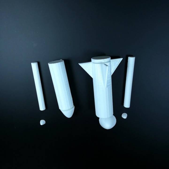 3D Printable rocket ship by nathan huber