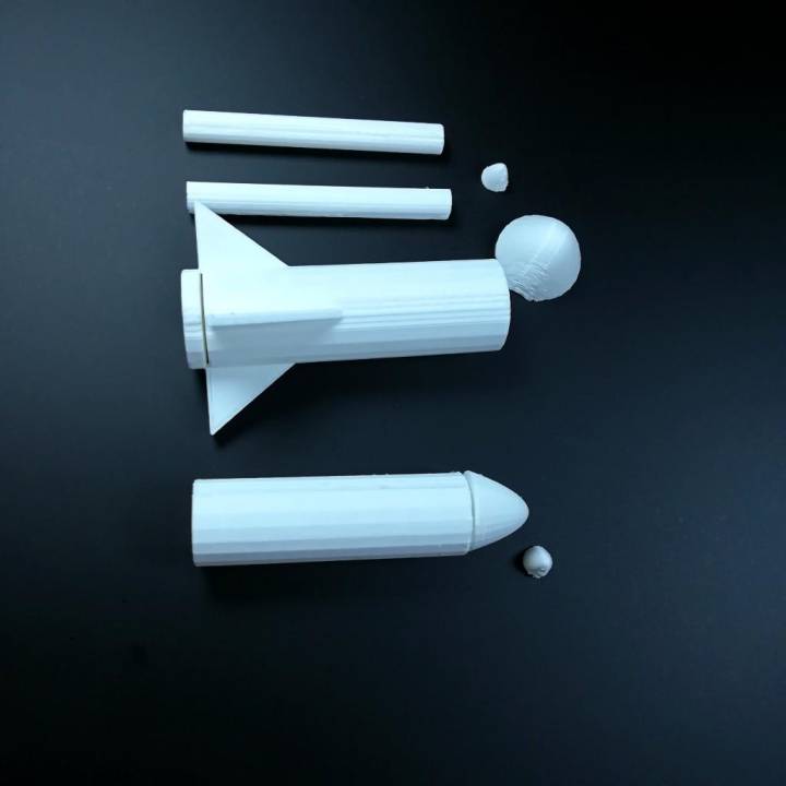 3D Printable rocket ship by nathan huber