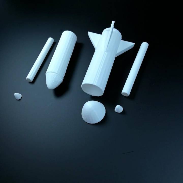 3D Printable rocket ship by nathan huber