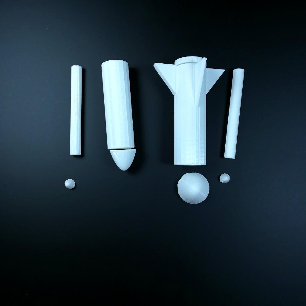3D Printable rocket ship by nathan huber