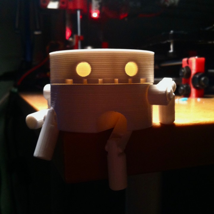 3D Print of Skelebot - Moving Skeleton Disc bot! by Txo