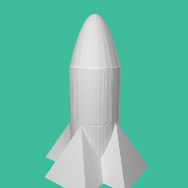 3D Printable Rocket Ship by Noah
