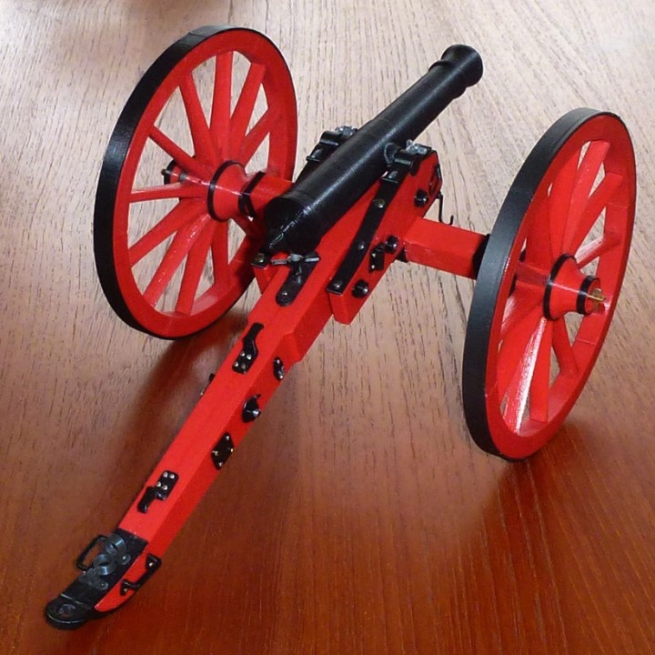 3D Printable 6-Pdr. Field Gun 1841 by Michael Christou