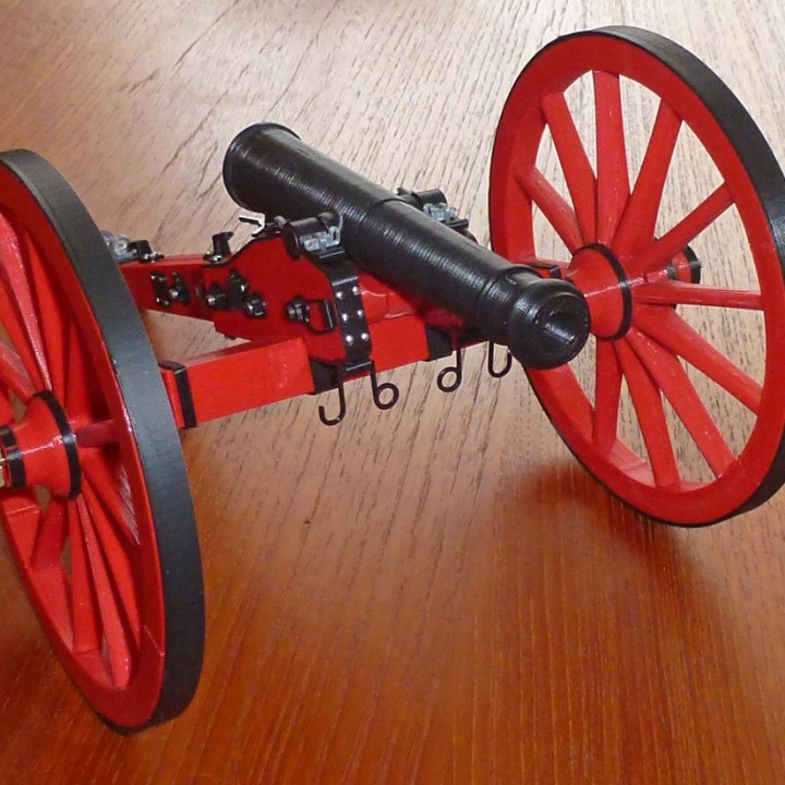 3D Printable 6-Pdr. Field Gun 1841 by Michael Christou