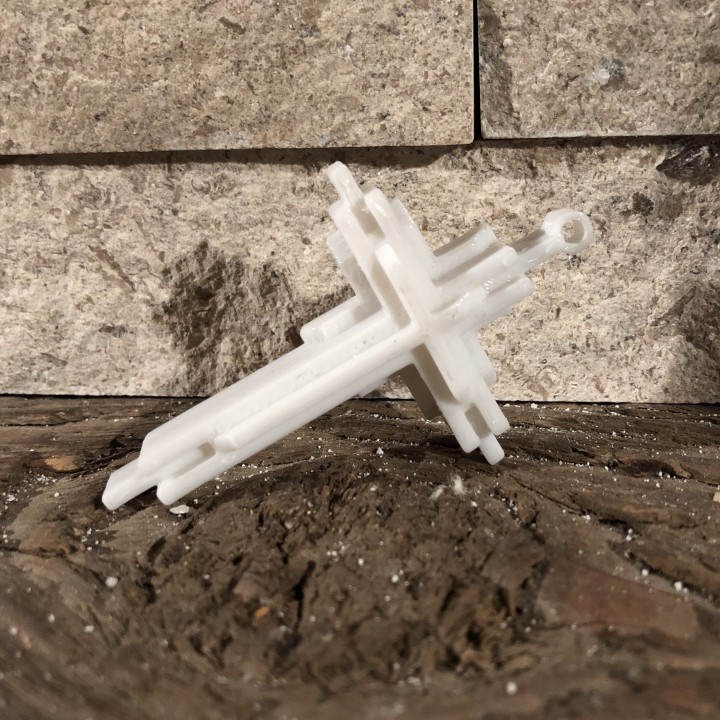 3D Printable Cross Keychain by Thomas Kaufmann