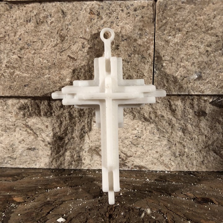 3D Printable Cross Keychain by Thomas Kaufmann