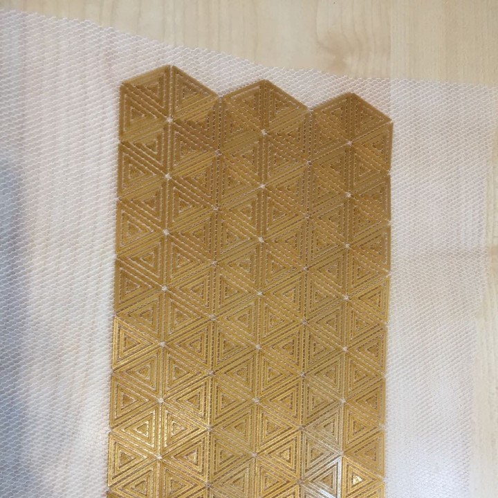 3D Printable Triangles (on Fabric) by 3DPrintNovesia