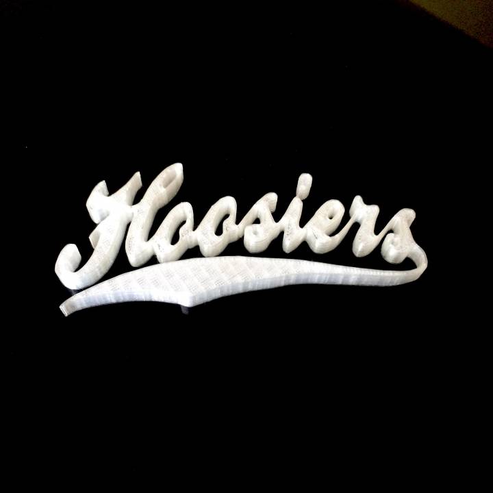 3D Printable Hoosiers Script Logo by John R Yager