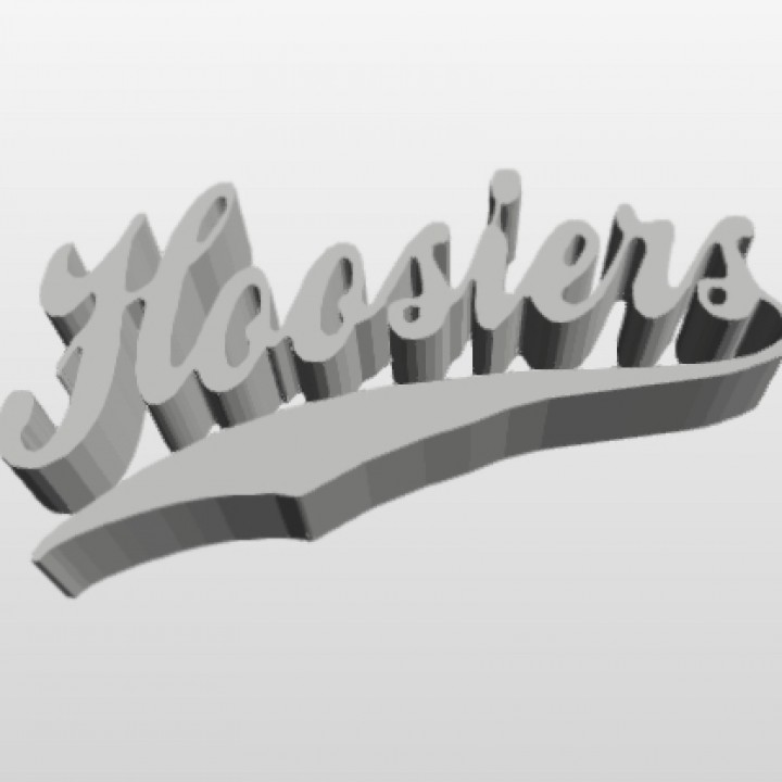 3D Printable Hoosiers Script Logo by John R Yager