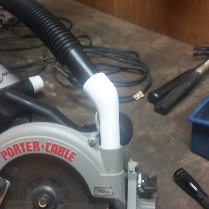 3D Printable Dust Port Shop Vac Adapter by Stuart Ferguson