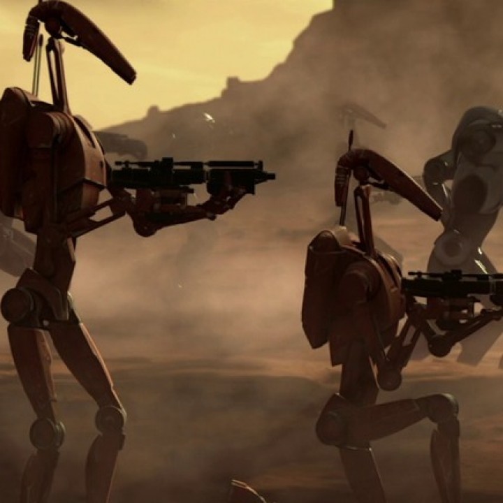3D Printable B1 Battle Droid - 1/4 scale by Stuart Ferguson