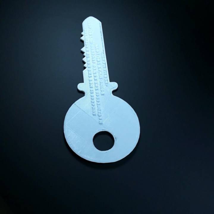 3D Printable key by Emily King