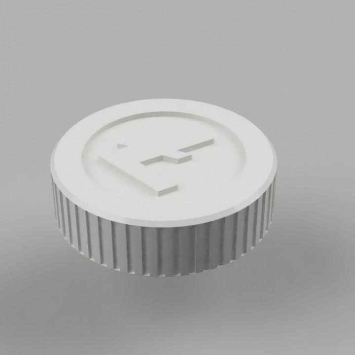 3D Printable Litecoin Screw Top Container by Tyler Kalinowicz
