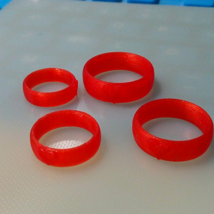 3D Printable heart ring simple 16mm by Axel Richter