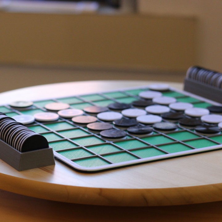 3D Printable Multi-Color Reversi (Othello) Set by Mosaic Manufacturing