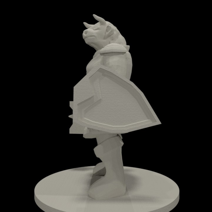 3D Printable Female Minotaur by Miguel Zavala