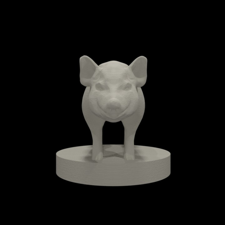 3D Printable Pig Miniature by Miguel Zavala