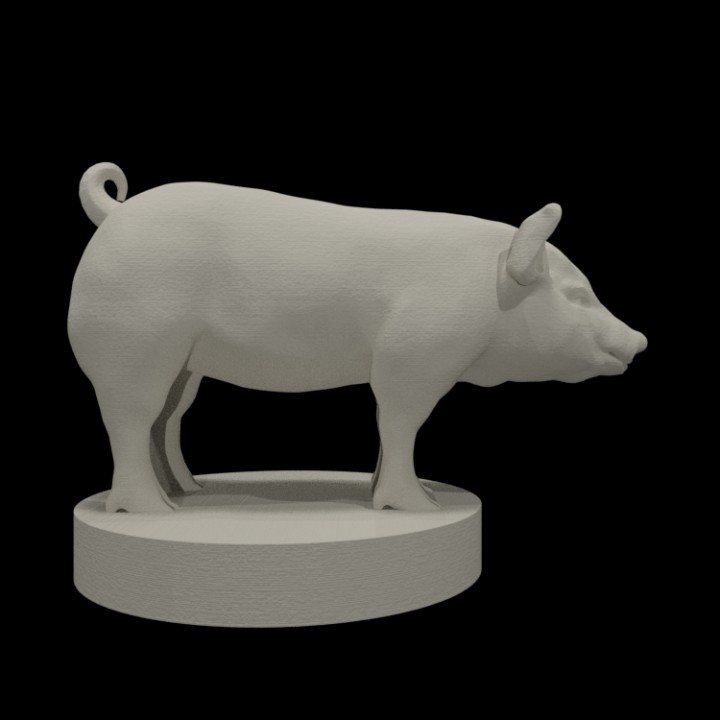 3D Printable Pig Miniature by Miguel Zavala