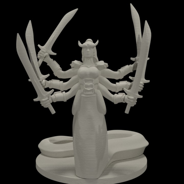 3D Printable Marilith by Miguel Zavala