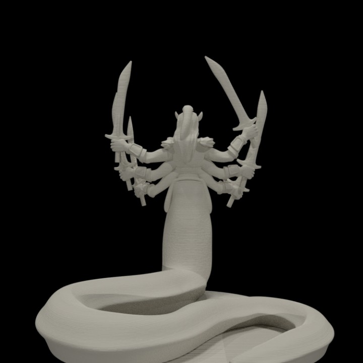 3D Printable Marilith by Miguel Zavala