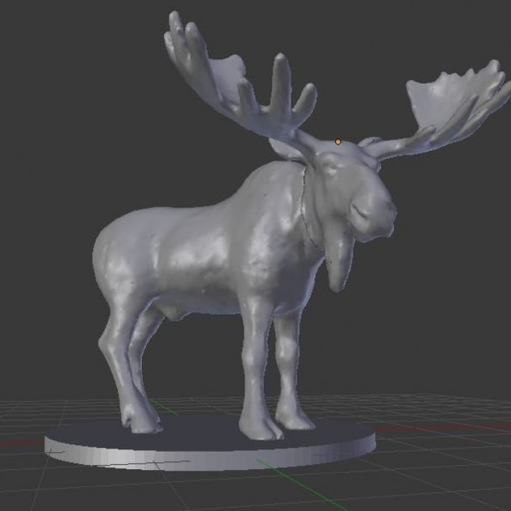 3D Printable Moose Miniature by Miguel Zavala