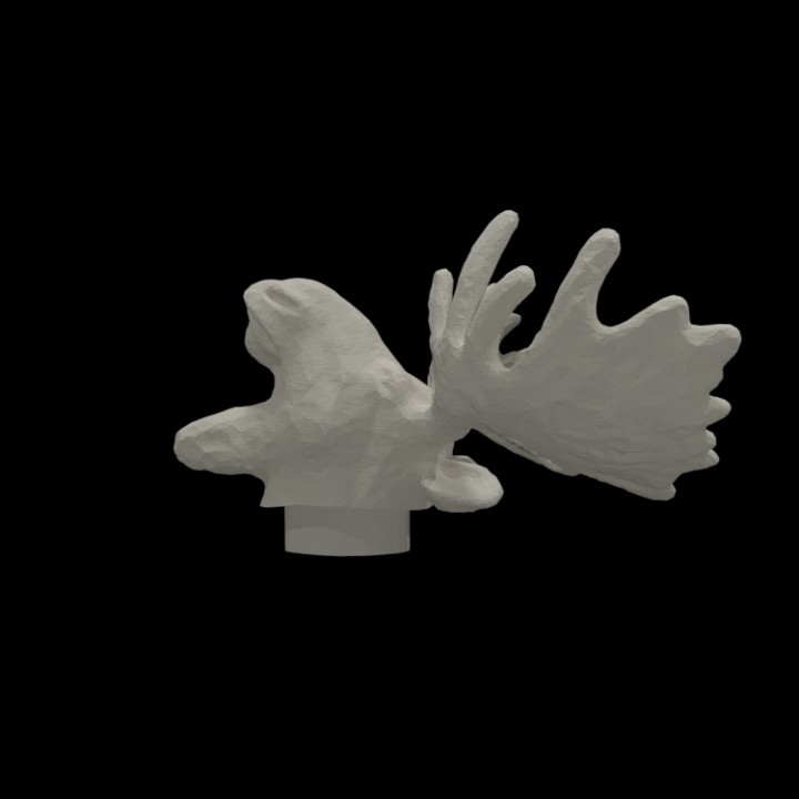 3D Printable Moose Miniature by Miguel Zavala