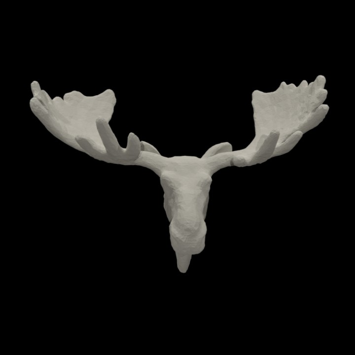 3D Printable Moose Miniature by Miguel Zavala