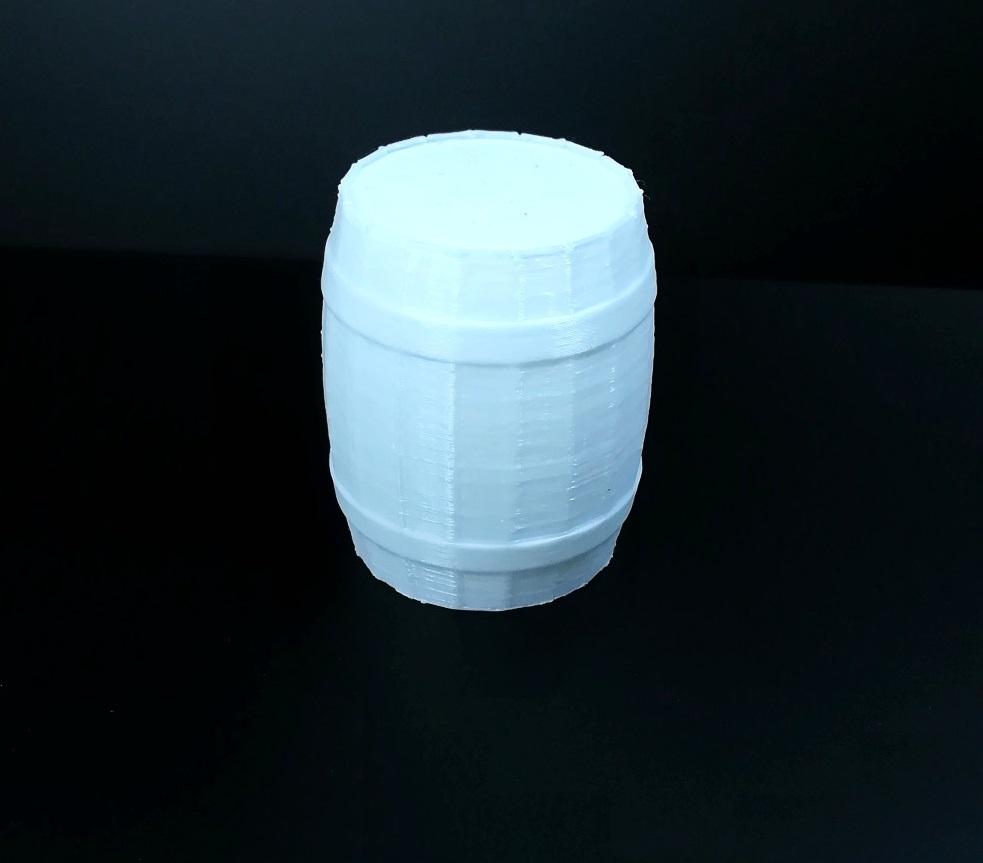 3D Printable Wooden Barrel by Gabriel Rheault