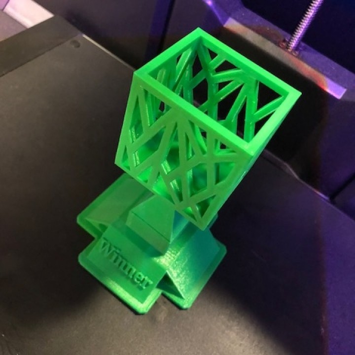3D Printable geometric trophy by Kristen Roman