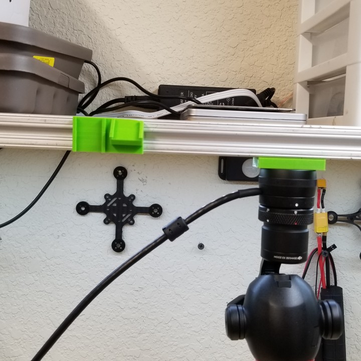 3D Printable 80/20 Camera and Mic mounts by NeatherBot