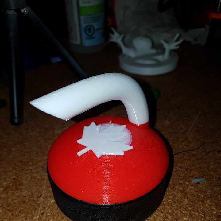 3D Printable Mini Curling Rock Handle by Jud Niven
