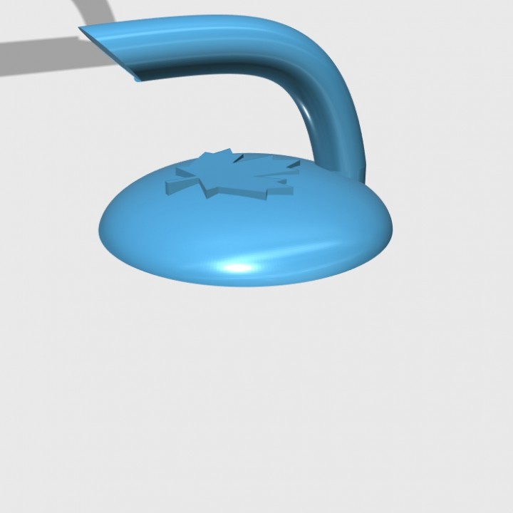 3D Printable Mini Curling Rock Handle by Jud Niven