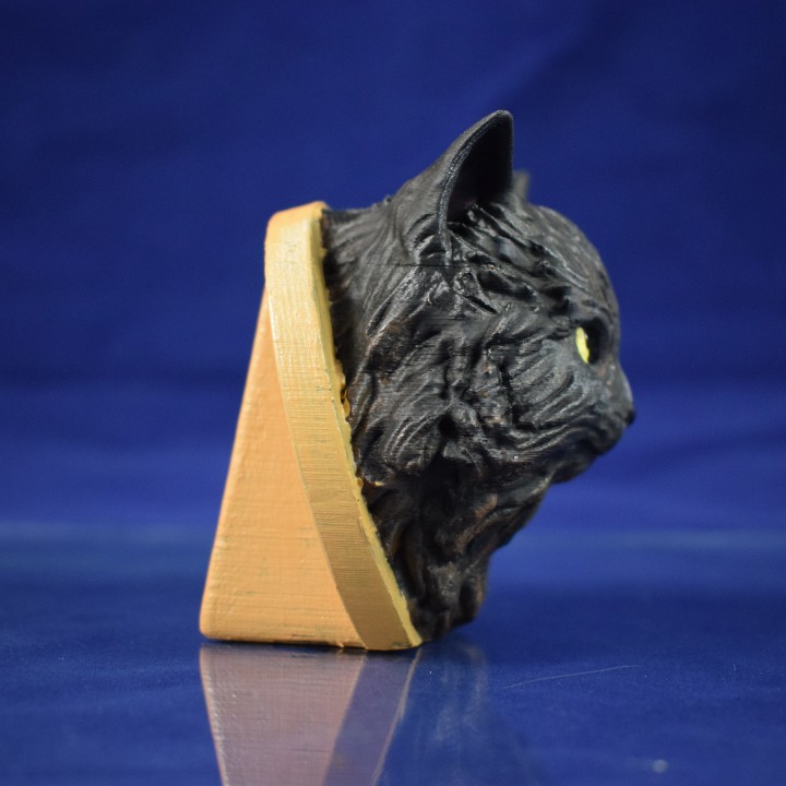 3D Printable Long Hair Cat Bust Portrait by Tanya Wiesner