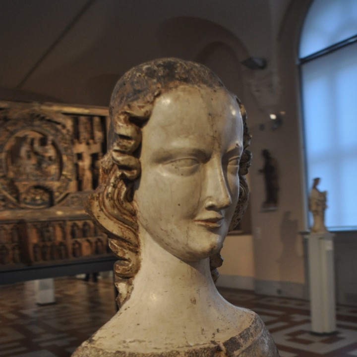 3D Printable Reliquary Bust of a Female Saint by Scan The World