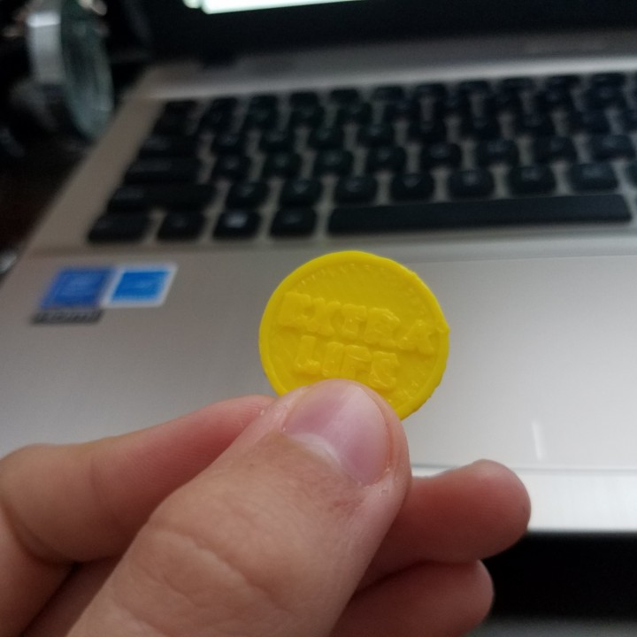 3D Printable Extra Life Token- Ready Player One by T-E-C
