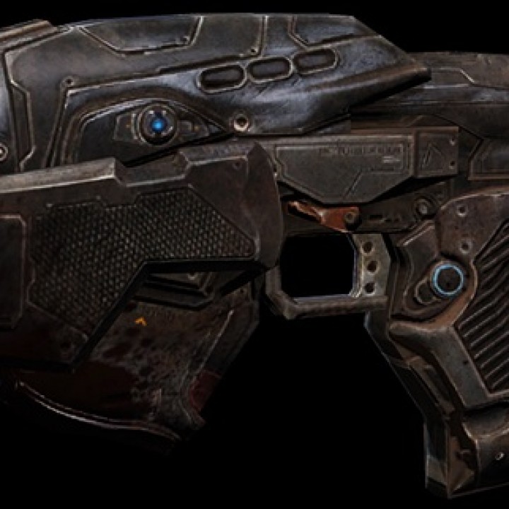 3D Printable Gears of War 3 snub pistol by cnPv Official