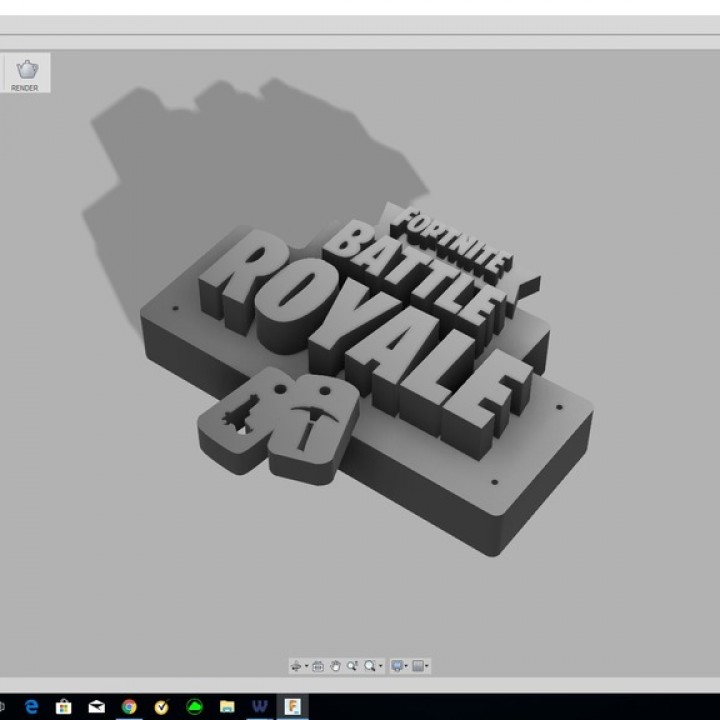 3D Printable fortnite logo by dimitris kalpakidis