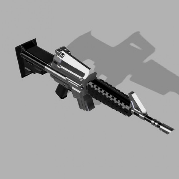 3D Printable assault rifle fortnite by dimitris kalpakidis