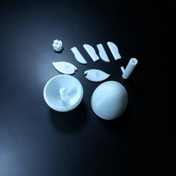 3D Printable Flower Wheel Egg Toy #TinkercadEaster by Erin Rouse