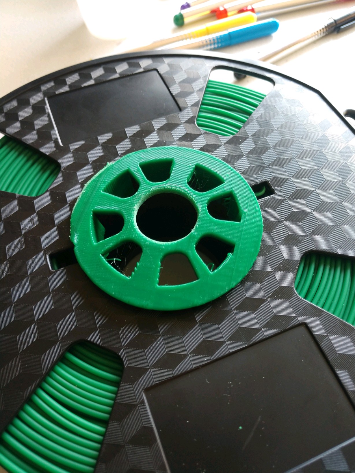 3D Printable 3D Printer Filament Spool Insert by John Tolle